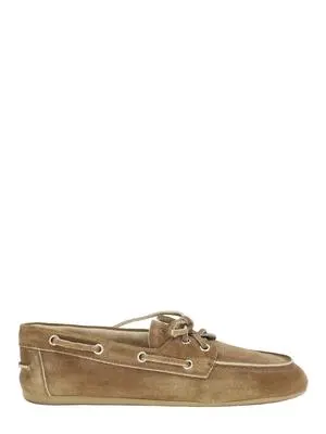 Miu Miu Cocoa Calf Leather Loafers - Brown