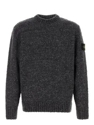 Stone Island Wool Blend Crew Neck Sweater - Grey