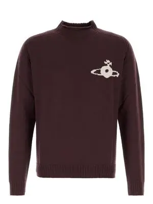 VIVIENNE WESTWOOD Fisherman Sweater With Orb Embroidery - Purple