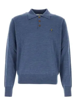 VIVIENNE WESTWOOD Air Force Wool Mark Polo Shirt - Blue
