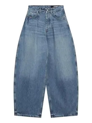 Jacquemus Wide Leg Jeans In Indigo Denim - Blue
