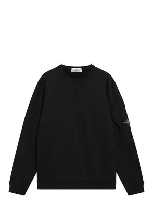 Stone Island Cotton Crewneck Sweatshirt - Black