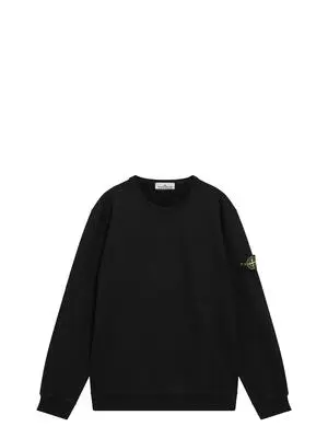 Stone Island Cotton Crewneck Sweatshirt - Black