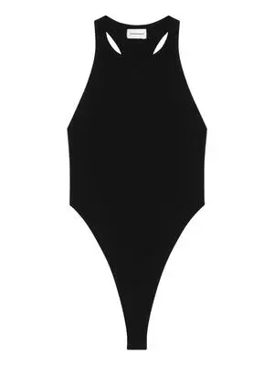 Andamane Stretch Jersey Halterneck Bodysuit - Black