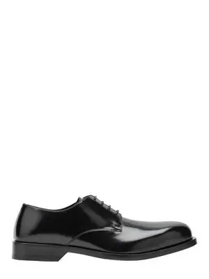 Loewe Bobine Derby Shoes In Brushed Calfskin Leather - Black