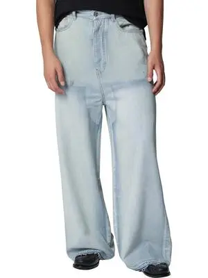 Amiri Wide-leg Faded Denim Jeans - Blue