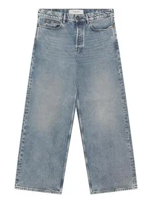 GOLDEN GOOSE Light Washed Effect Wide Straight Leg Jeans - Blue