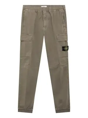 Stone Island Cotton Cargo Joggers - Green