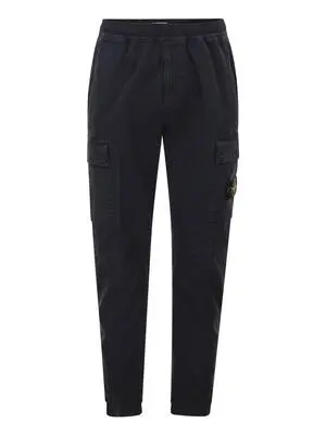 Stone Island Cotton Twill Cargo Trousers - Blue