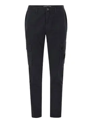 Stone Island Slim-fit Cargo Trousers - Blue