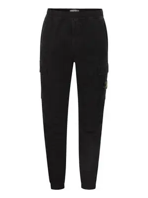 Stone Island STONE ISLAND Cargo Trousers In Cotton Twill With 'OLD' Treatment Black
