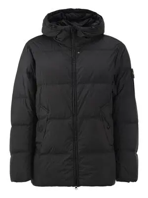Stone Island STONE ISLAND Garment Dyed Crinkle Reps NY Hooded Down Jacket Blue