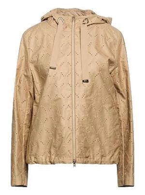 Herno Cotton Broderie Anglaise Hooded Jacket - Beige