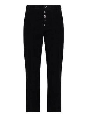 DONDUP Corduroy High-waisted Cropped Pants - Black