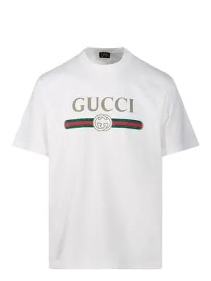 Gucci Fake Cotton And Silk T-shirt - Multicolor