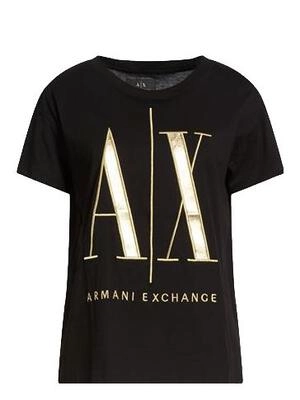 Armani Exchange Cotton Logo Print T-shirt - Black