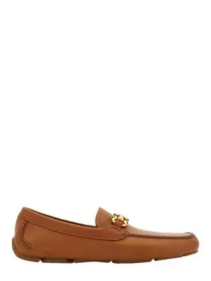 FERRAGAMO Leather Driver Shoes - Multicolor