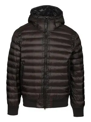 C.P. COMPANY Quilted Down Jacket With Lens Detail - Multicolor