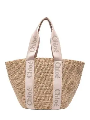 Chloé Woody Large Raffia Tote - Multicolor