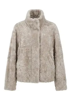 Brunello Cucinelli Leather & Furs Jacket - Multicolor