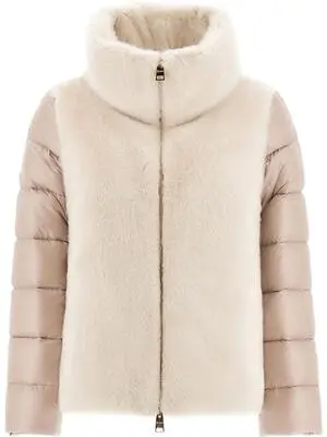 Herno Quilted Jacket With Fur Detail - Multicolor