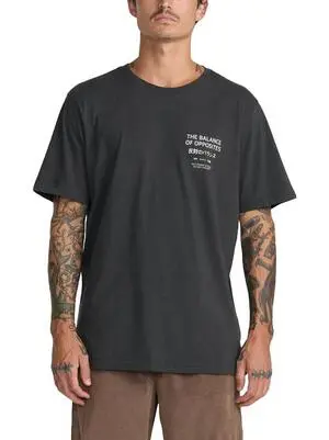 Rvca Palm Reel Cotton Graphic T-shirt - Pirate Black