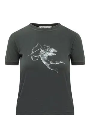 Fiorucci Cherub Print T-shirt - Black