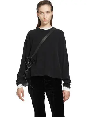 ANN DEMEULEMEESTER Nikita Printed Long Sleeve T-shirt - Black