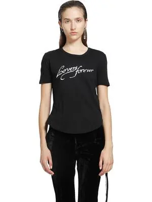 ANN DEMEULEMEESTER Lovers Forever" Graphic T-shirt - Black