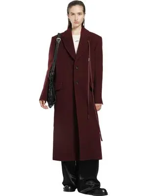 ANN DEMEULEMEESTER Aldina Beaver Wool Coat - Red
