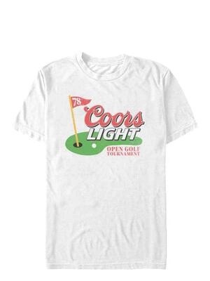COORS BREWING COMPANY Open Golf Tournament Graphic T-shirt - White