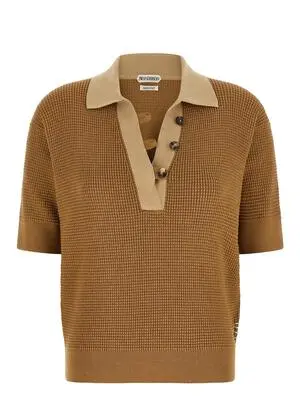JW Anderson Waffle Stitch Polo Shirt - Cream