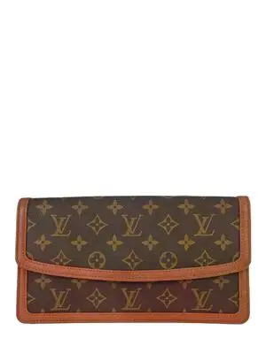 LOUIS VUITTON 1991 Monogram Pochette Dame Clutch Bag - Brown