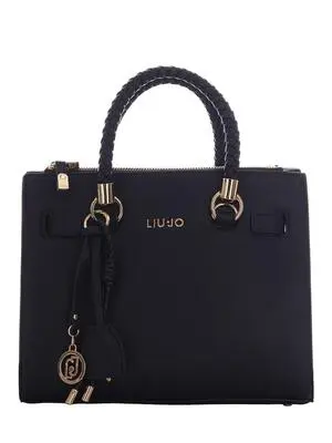 Liu Jo Structured Top-handle Tote Bag With Braided Handles - Nero