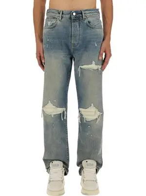 Amiri Suede Straight Mx1 Jeans - Denim