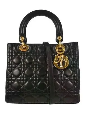 Dior Medium Lady Tote Bag - Black