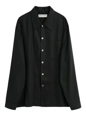 Our Legacy Chest Pocket Button-up Long Sleeve Shirt - Black