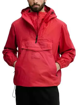 NAPAPIJRI Rainforest Hooded Jacket With Logo Patch - Red
