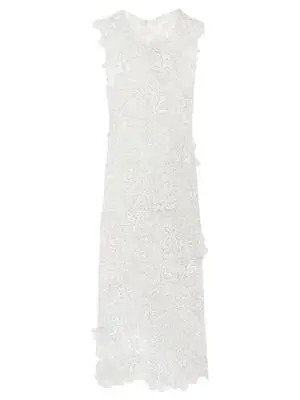 Simkhai Dahlia Floral-lace Midi Dress - White