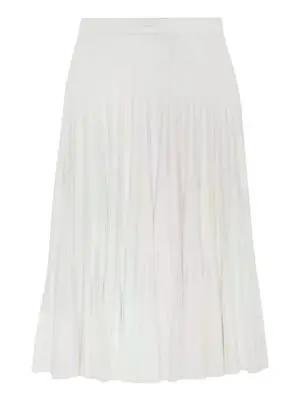 Simkhai Margoux Pleated Knit Midi Skirt - White