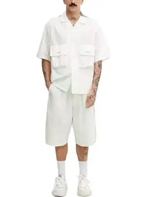 Undercover Pleated Elasticated-waist Shorts - Neutrals