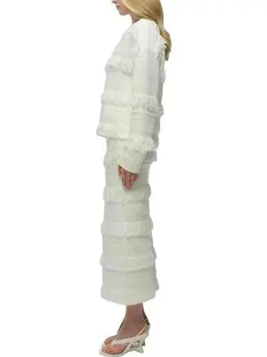 Simkhai Carrick Fringe-trimmed Sweater - White