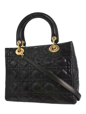 Dior Lady Cannage Handbag - Black