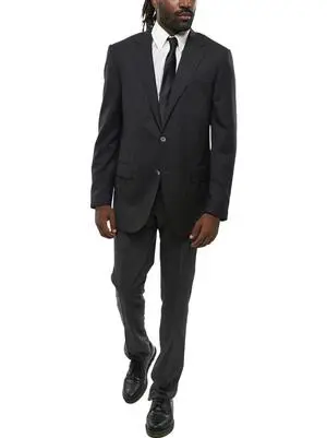 Corneliani Single-breasted Wool Blazer - Grey