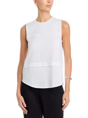 Theory Relaxed Sleeveless Shell Top - White