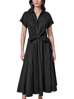 DONNA KARAN WEEKEND Donna Karan Maxi Shirt Dress - Black
