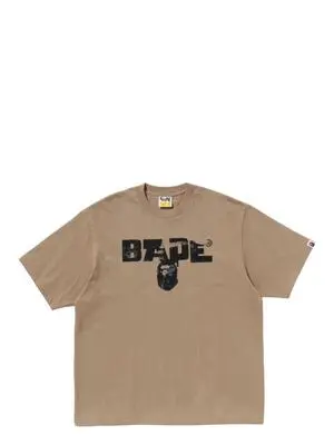 A BATHING APE Army Relaxed Fit Tee - Beige
