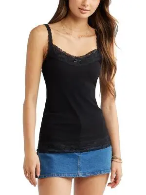 Bp. Lace Trim Camisole - Black