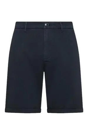 SUN 68 Turn-up Chino Shorts - Navy Blue