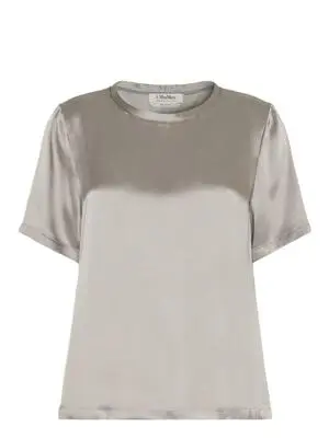 Max Mara Max Mara Short-Sleeved T-Shirt Light Gray